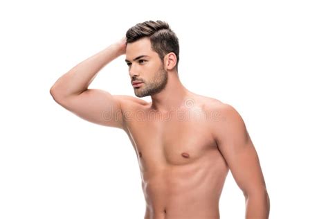 Handsome Shirtless Man Stock Image Image Of Attractive