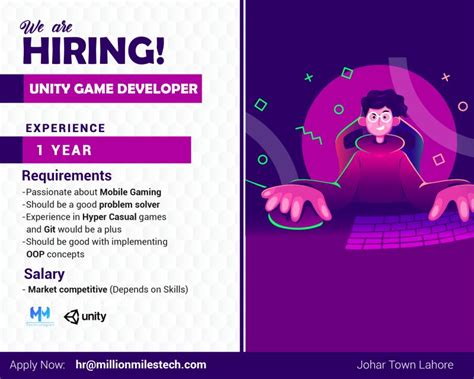 Muhammad Asad On Linkedin Unity Developer Having 1 Year Of Experience Required If You Are