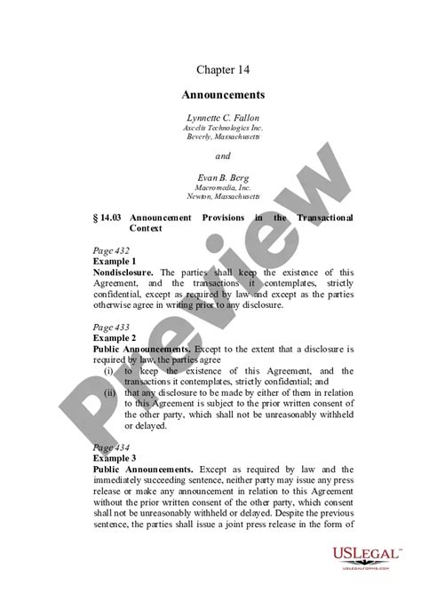 Hawaii Announcement Provisions In The Transactional Context Us Legal Forms