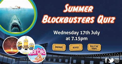 Summer Blockbusters Quiz Gwyn Hall Neath 17 July 2024