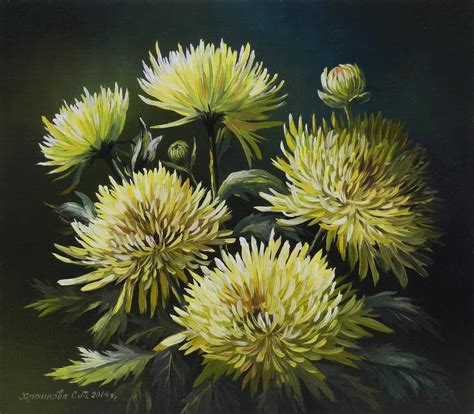 Хризантемы | Flower art, Flower painting, Floral watercolor