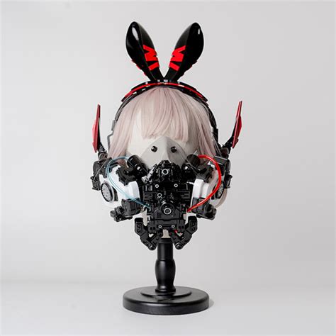 Mr2【兔20】赛博朋克兔子头饰配件原创设计网红发夹卡箍机能风 淘宝网