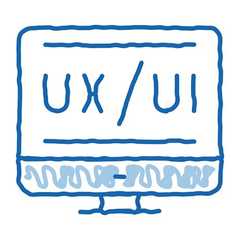 Ux Ui Design Doodle Icon Hand Drawn Illustration 17797423 Vector Art At