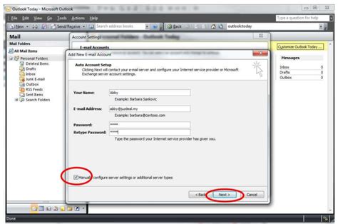 Manual To Setup Microsoft Outlook I Concept