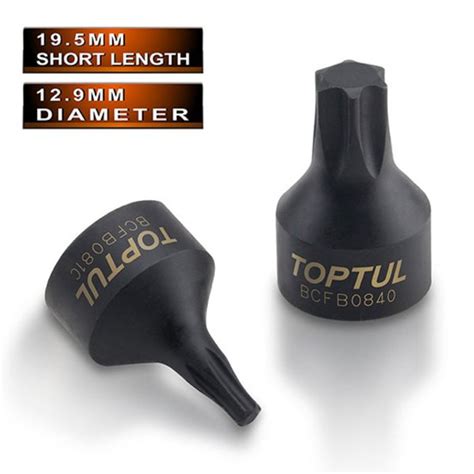 Toptul Stubby Star Torx Bit Socket Black Phosphate 1 4in Dr X T40 Thetoolgroup