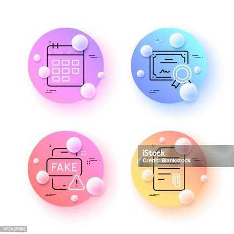 가짜 뉴스 첨부 파일 및 일정 최소 줄 아이콘 웹 응용 프로그램의 경우 인쇄 벡터 0명에 대한 스톡 벡터 아트 및 기타 이미지