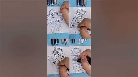 펀더멘탈 페이퍼 에듀케이션 4명의 캐릭터 윤곽선을 한번에 그려보자 종이교육 미스서클 미스블루미 Fundamentalpapereducation Youtube