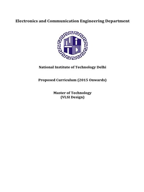Ece Vlsi Pg Pdf Integrated Circuit Engineering