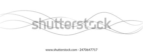 Thin Wavy Line Abstract Background Wavy Stock Vector Royalty Free