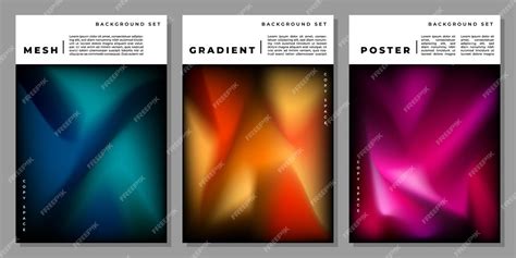 Premium Vector Colorful Fluid Gradient Mesh Vertical Background Template Copy Space Gradation