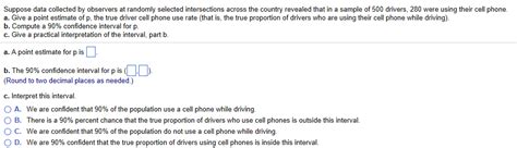 solved suppose data collected by observers at randomly