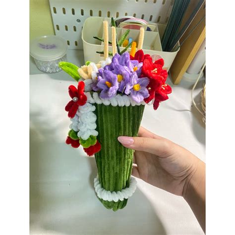 กรวยดอกไม้ไหว้ครู อาจารย์ Diyจากลวดกำมะหยี่ Shopee Thailand