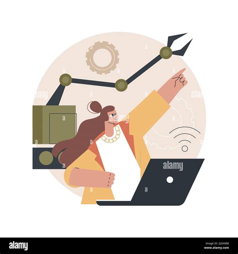 Remotely Operated Robots Abstract Concept Vector Illustration Remotely Operated Flexible Robot