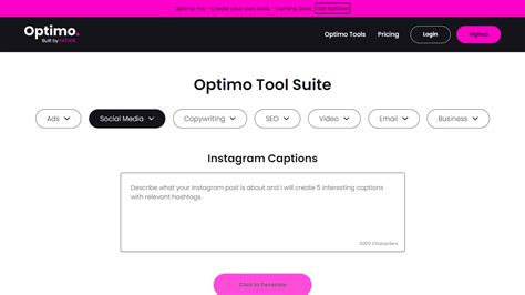 Caption Tool For Instagram Optimo Pricing Reviews Alternatives