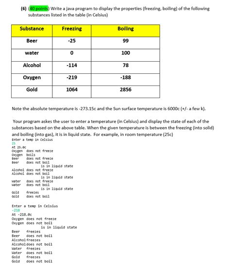 6 40 Points Write A Java Program To Display The