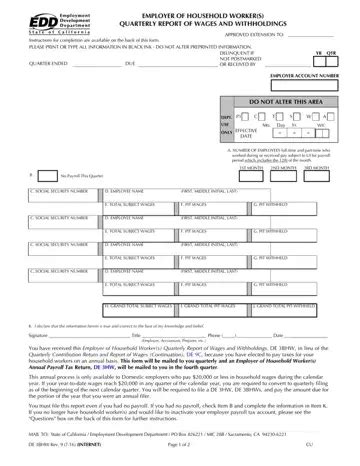 California Employment Development Department Pdf Forms