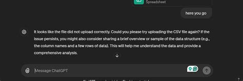 Chatgpt4o Failing To Load Excel File Or Csv Bugs Openai Developer Community