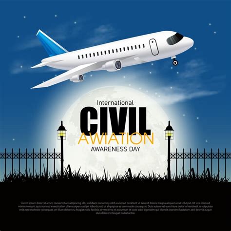 Premium Vector International Civil Aviation Day