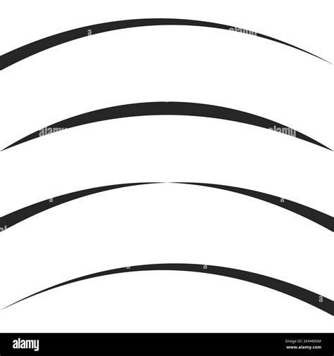 Swoosh Curve Arc Line Smooth Bend Stripe Logo Element Stock Vector