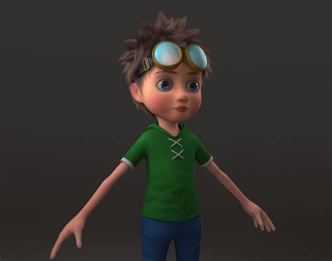 Cartoon Boy Rigged 3d Model Rigged Cgtrader