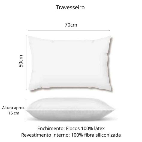 Travesseiro Látex Natural Em Flocos Latexfoam Basic Médio 15cm Casa
