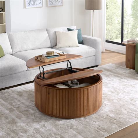 Point Cabrillo Round Storage Lift Top Coffee Table Costco