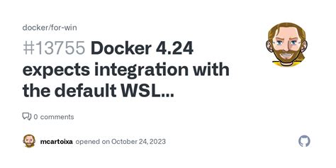 docker 4 24 expects integration with the default wsl distribution