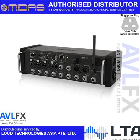 Midas MR Input Digital Mixer For IPad Android Tablets With Midas PRO Preamps Line