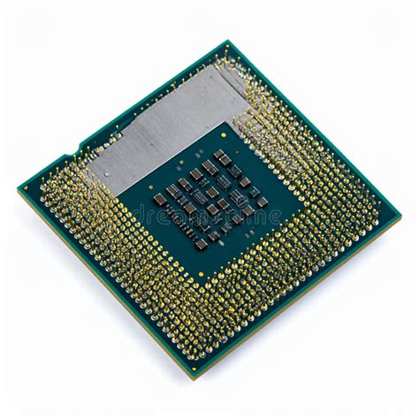 High Tech Cpu Microprocessor Isolated On White Stock Illustration