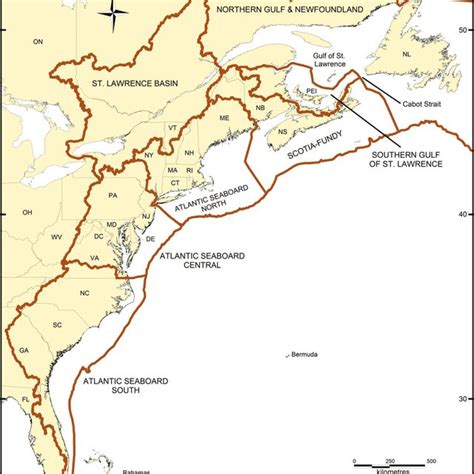 rpa zones of eastern canada and the u s used to summarize biological