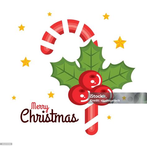 메리 크리스마스 캔디 지팡이 달콤한 홀리 베리 스타 카드 0명에 대한 스톡 벡터 아트 및 기타 이미지 0명 12월 겨울 Istock