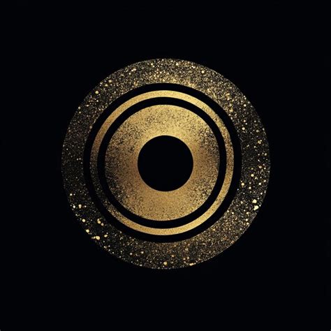 Gold Circle On A Black Background Glitter And Shine Vector Illustration