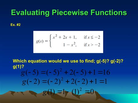Evaluating Piecewise Functions General Mathematicsppt