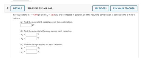 Solved Two capacitors C μF and C μF are Chegg com