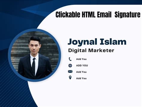 clickable html email signature upwork