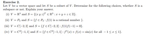 solved exercise 2 let v be a vector space and let s be a