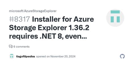 Installer For Azure Storage Explorer 1362 Requires Net 8 Even With Net 9 Sdk Installed