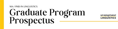 Graduate Programs In Linguistics Prospectus Department Of Linguistics
