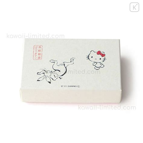 Japan Sanrio Tachikichi Choju Jinbutsu Giga Chopstick Rest Set Hello