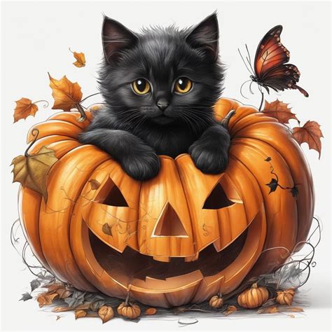 Halloween Cat Pfp Matching Cartoon Aesthetic Spooky Cat Meme