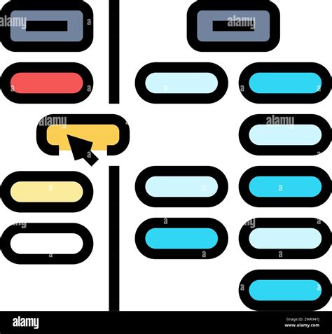 Card Sorting Ux Ui Design Color Icon Vector Illustration Stock Vector Image And Art Alamy