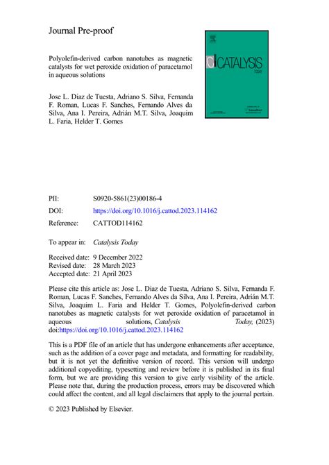 Pdf Polyolefin Derived Carbon Nanotubes As Magnetic Catalysts For Wet