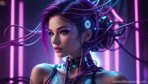 Wired Woman With Robot Insects Stable Diffusion Online