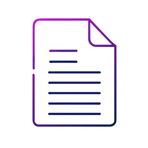 Document Icon Outline Gradient Premium Ai Generated Vector