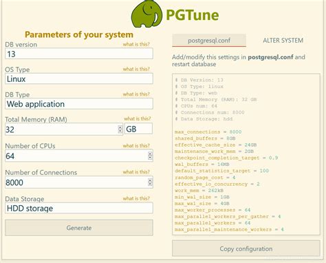 postgresql 如何计算服务器配置参数的大小 postgresql 性能配置计算 csdn博客