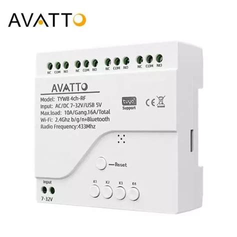 Avatto Module De Commutation Wifi 4 Canaux Wifi Bluetooth Rf433 Mhz Tuya