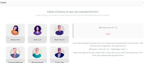how to display wordpress member directory registrationmagic