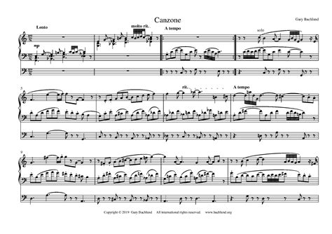 Canzone Bachlund Gary Imslp