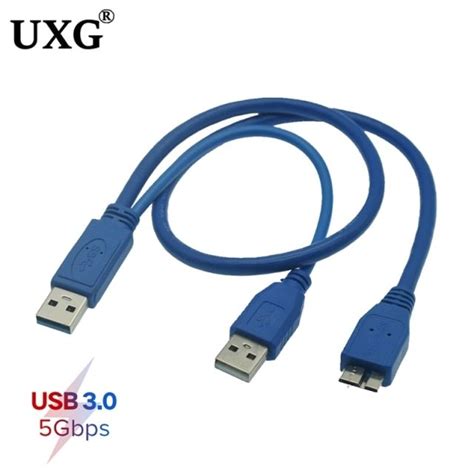 Usb To Micro B Dual Power Y Shape X Type A To Micro B Super Speed Cable External Hard