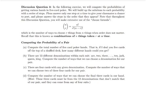 Solved Discussion Question In The Following Exercise We Chegg Com